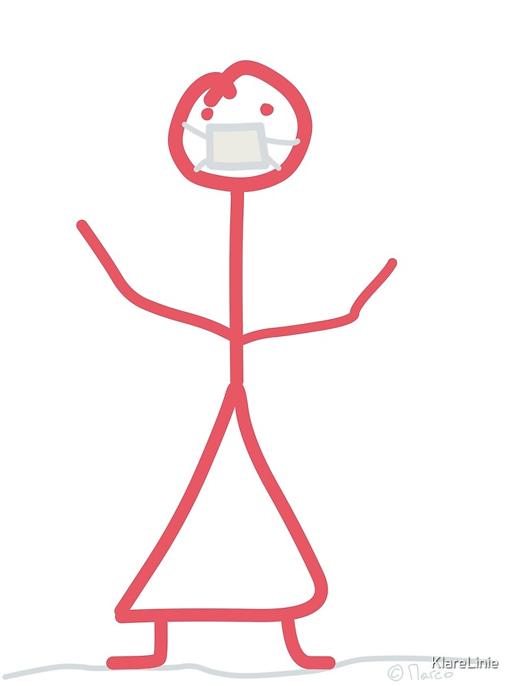 Poster « Masque de protection Stick Figure Aide Masque de protection ...