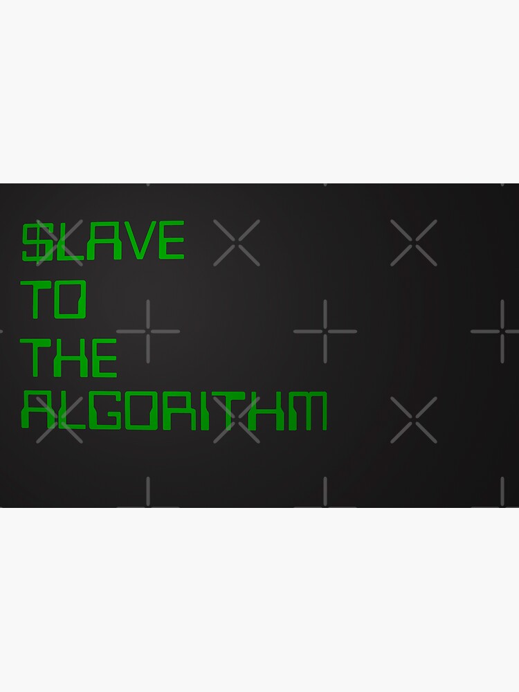 "Computer screen effect with text - slave to the algorithm. " Sticker by funkyworm | Redbubble