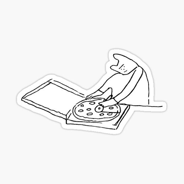 "Pizza guy" Sticker by Keatonflowers | Redbubble