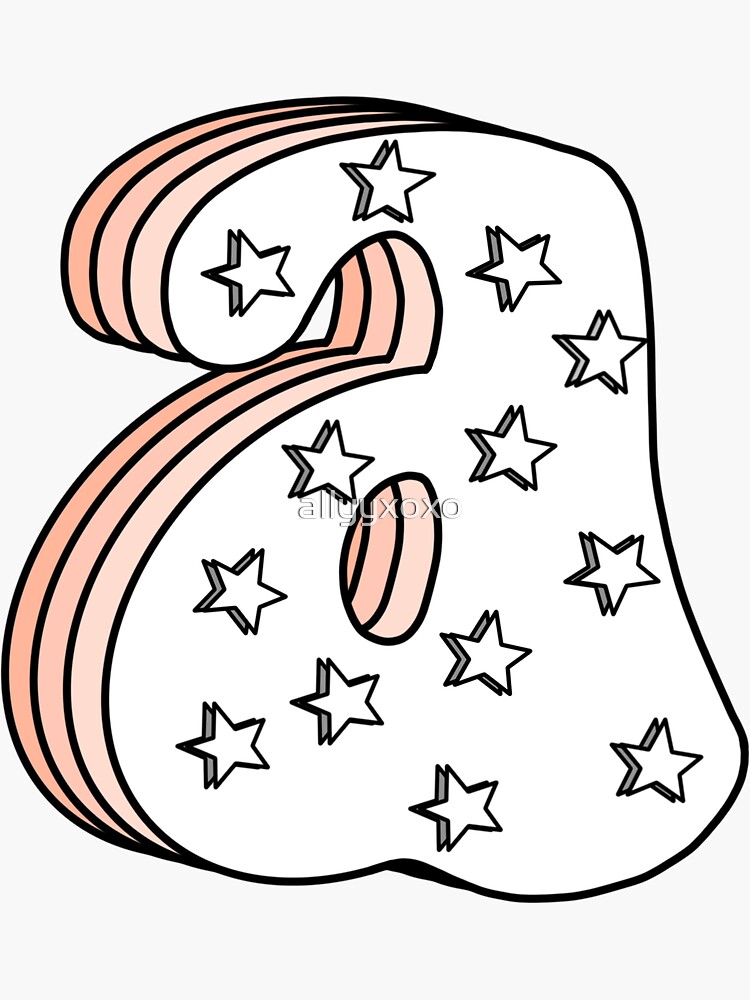 Pegatina «Starry Retro Letter a Minúscula» de allyyxoxo | Redbubble