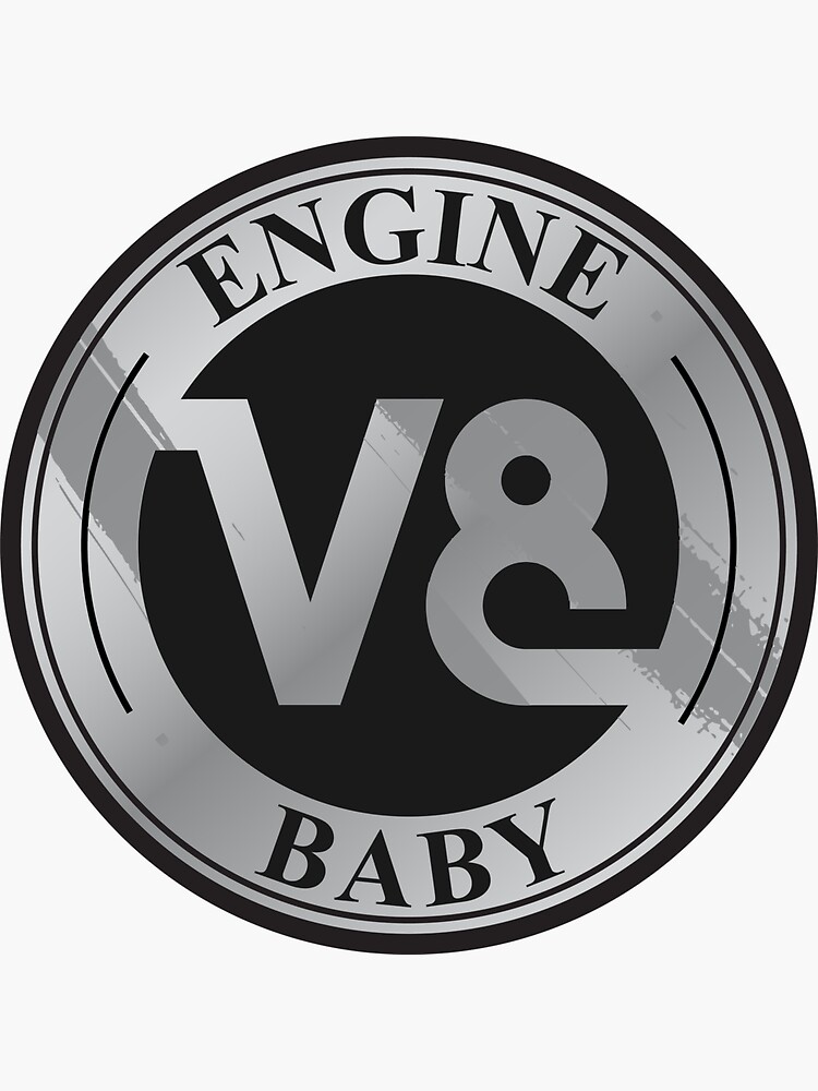 "Engine V8 Baby Shirt" Sticker by Kromphon | Redbubble