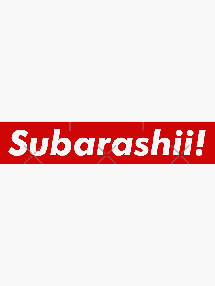 "Subarashi" Sticker for Sale by TheW33bStore | Redbubble