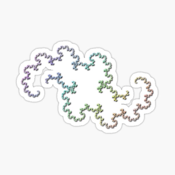 "Dragon Curve Duo (pastel)" Sticker by leetrent98 | Redbubble