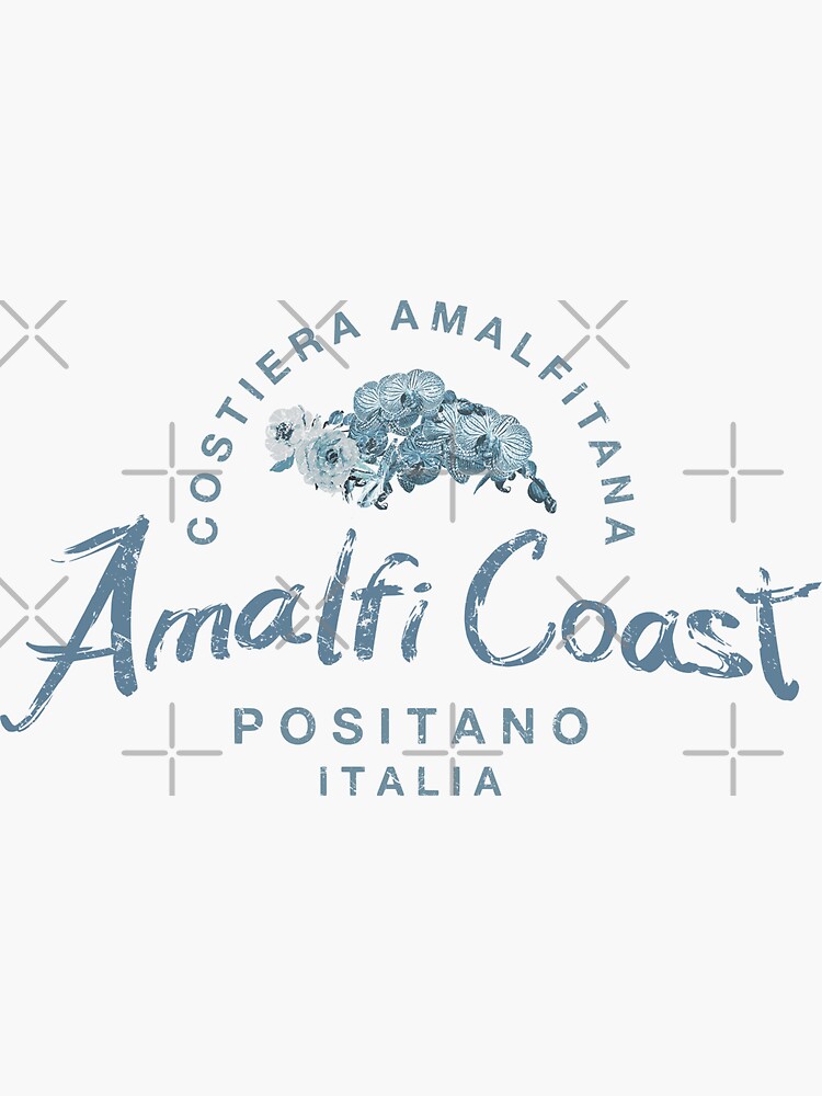 "Amalfi Coast Italy Vintage ITALIA" Sticker by IronEcho | Redbubble