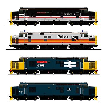 "CLASS 37 LOCOMOTIVES" Art Board Print for Sale by CraigMatthews ...