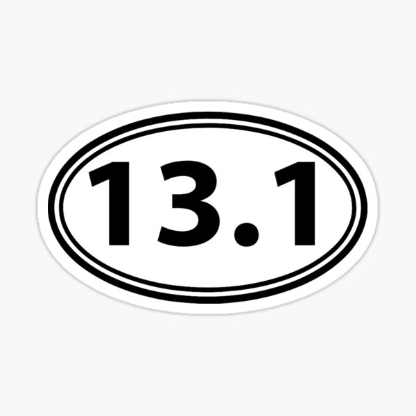 "Runner Gifts for Men & Women - 13.1 Half Marathon Runner Sticker Decal ...