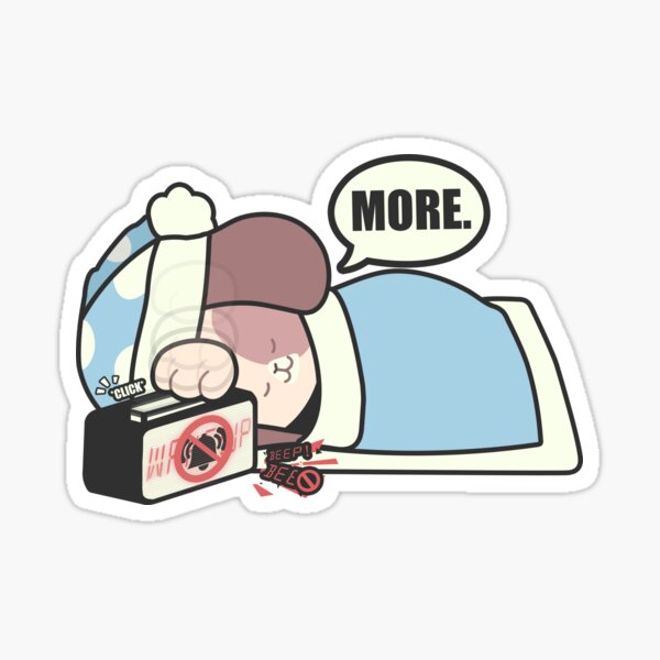 "No wakey" Sticker by imposibear | Redbubble