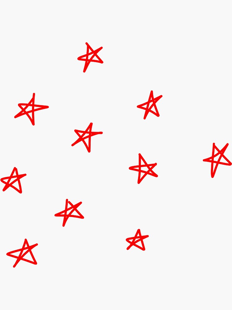 "Small red star set" Sticker by bswong | Redbubble
