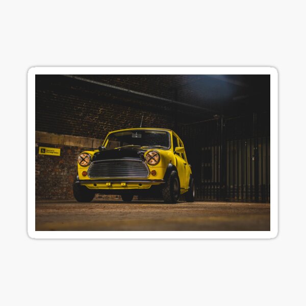 "Awesome Classic Mini" Sticker for Sale by LostWorldArt | Redbubble