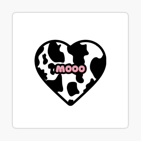 "Moo Sticker " Sticker for Sale by yeralinev | Redbubble