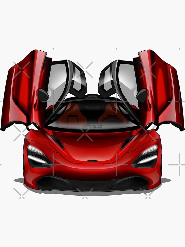"720S Red" Sticker for Sale by Jalcalart | Redbubble