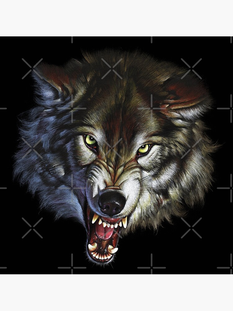 "Fierce Wolf" Poster by Salmoneggs | Redbubble