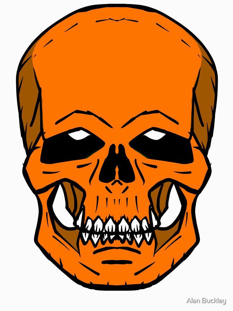 "Orange Skull" T-shirt for Sale by Luggs | Redbubble | skull t-shirts ...