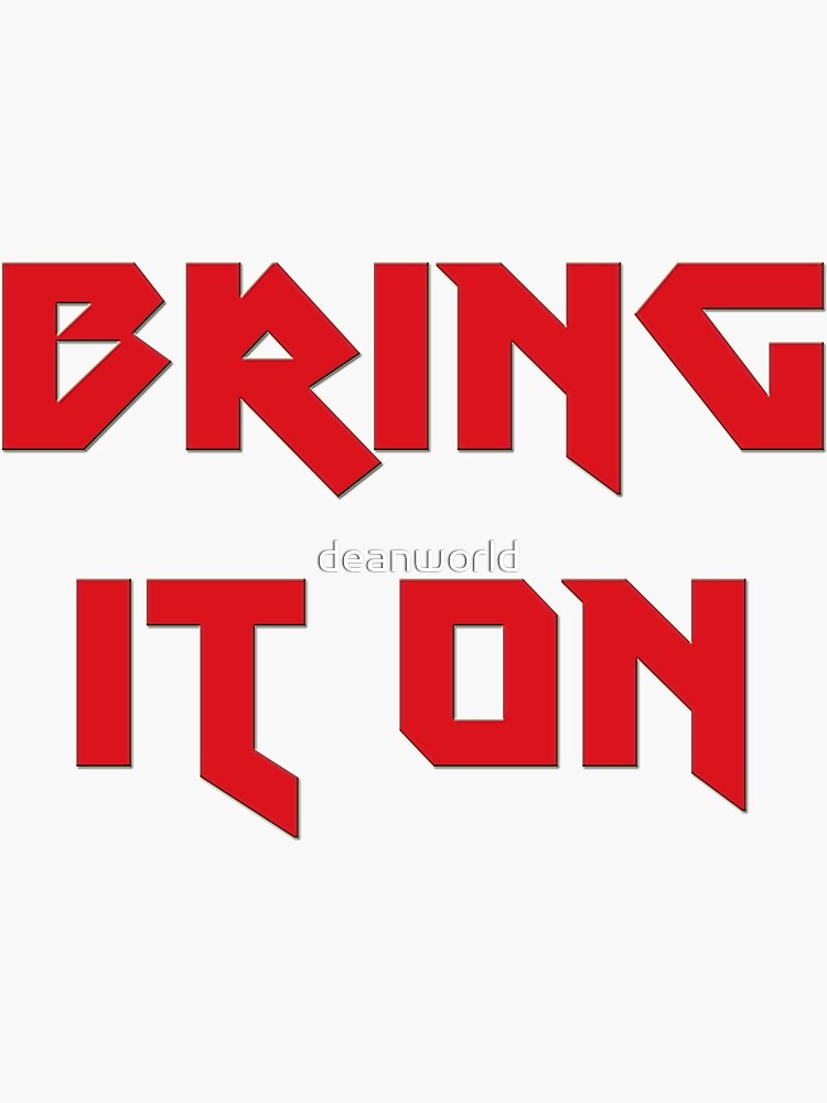 "Bring It On - Fitness T-Shirt The Rock Sticker" Sticker by deanworld ...