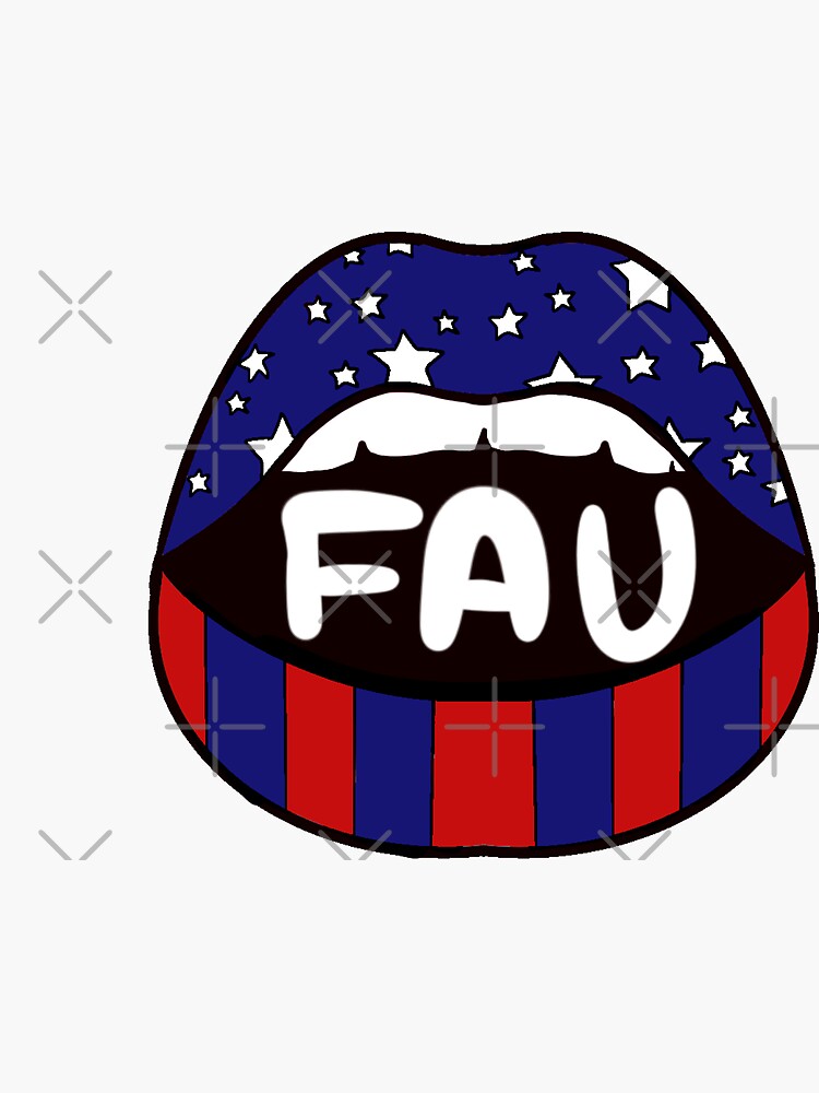 "FAU Lips" Sticker for Sale by smstickersx | Redbubble