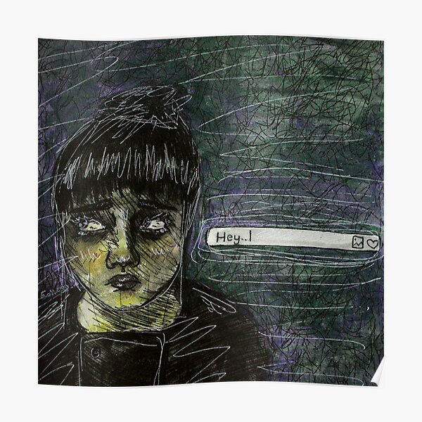 "Hey.." Poster for Sale by SenecaShaye | Redbubble