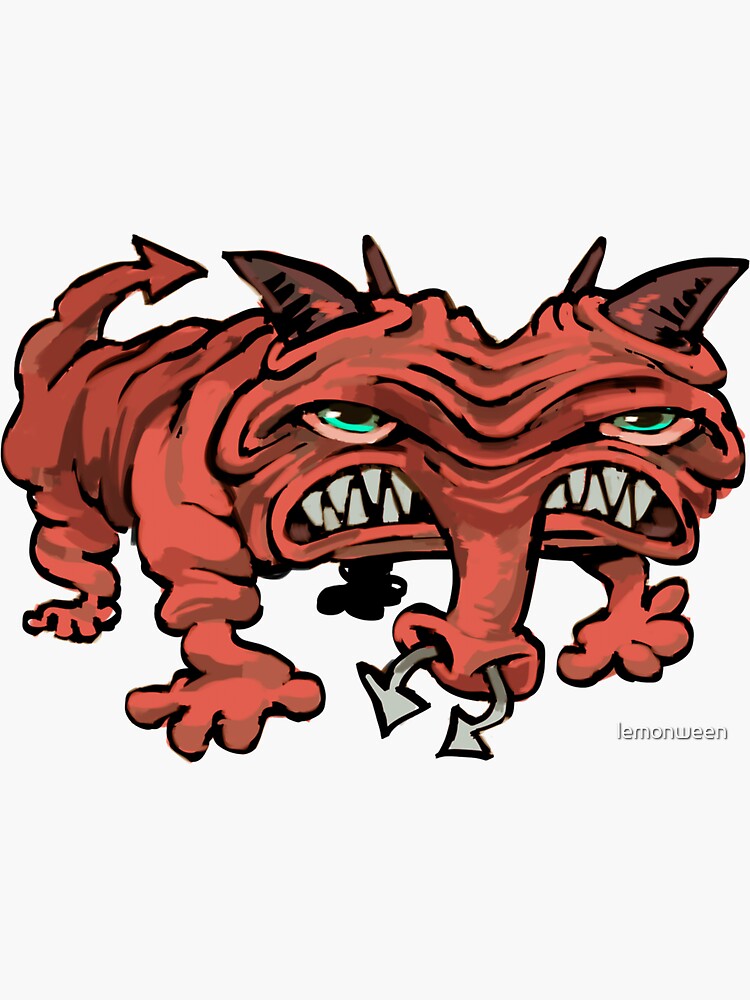 "devil dog" Sticker for Sale by lemonween | Redbubble