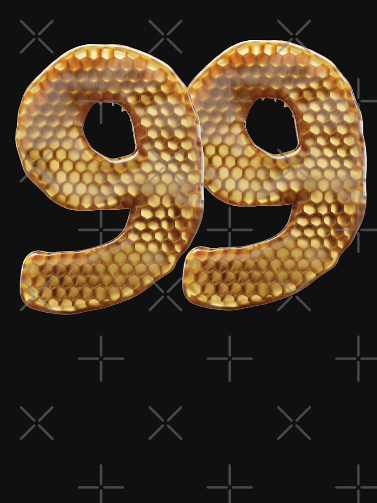 "99 Number 3d Honey Numbers Font" T-shirt for Sale by HelloFromAja ...