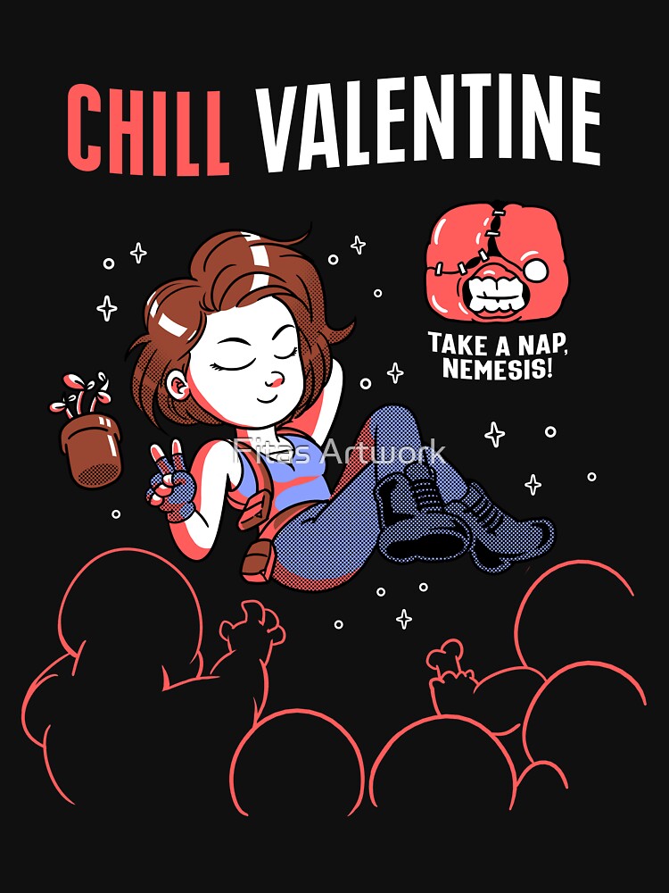 "Chill with Jill Valentine" Essential T-Shirt for Sale by Fitas Artwork ...