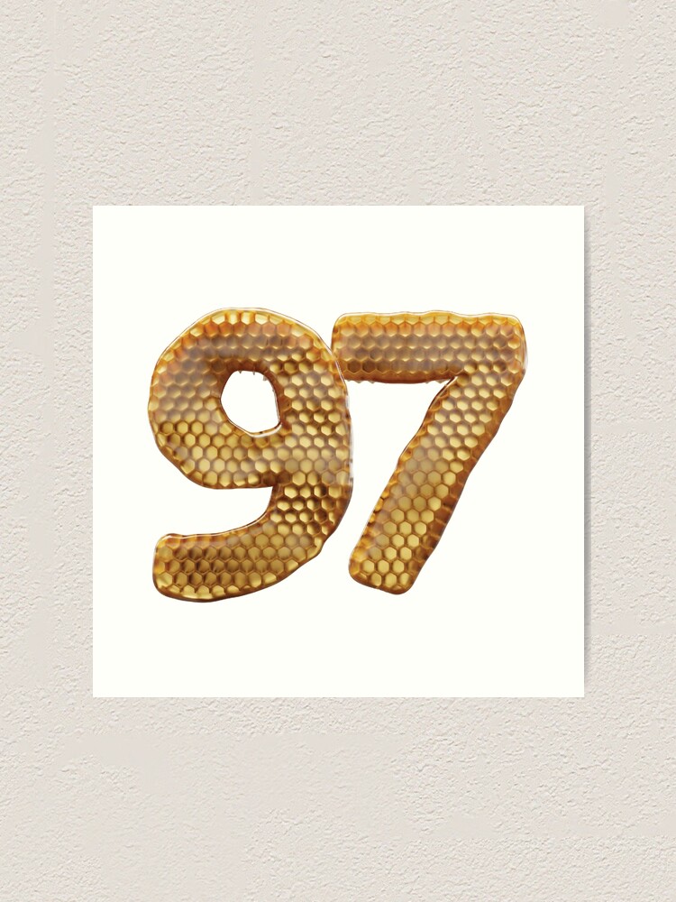 "97 Number 3d Honey Numbers Font" Art Print for Sale by HelloFromAja ...