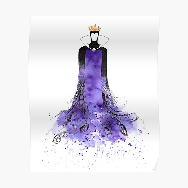 "Evil Queen Watercolour" Poster for Sale by 3rdandTime | Redbubble