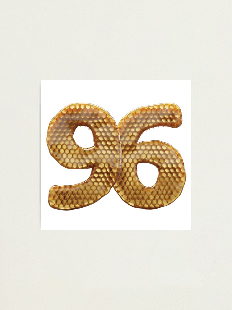 "96 Number 3d Honey Numbers Font" Photographic Print by HelloFromAja ...