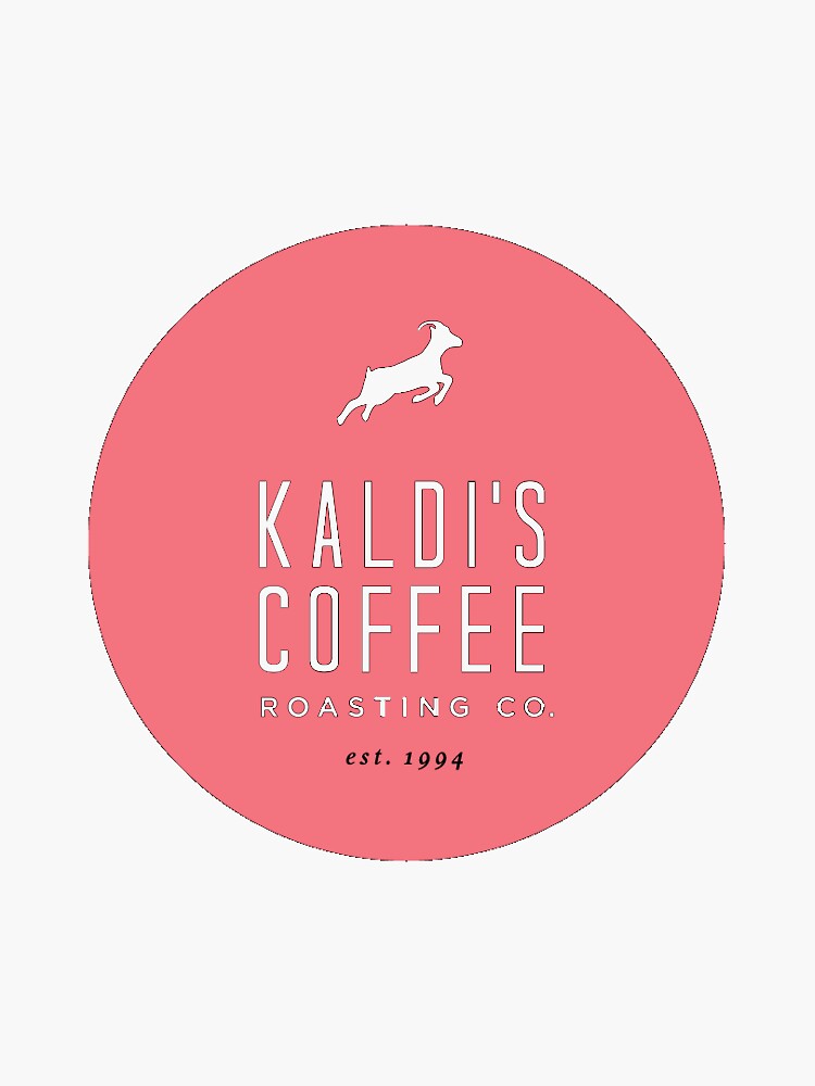 "pink kaldis logo" Sticker by francescaguar | Redbubble