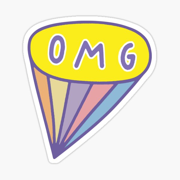 "OMG" Sticker by AdlDisEye | Redbubble