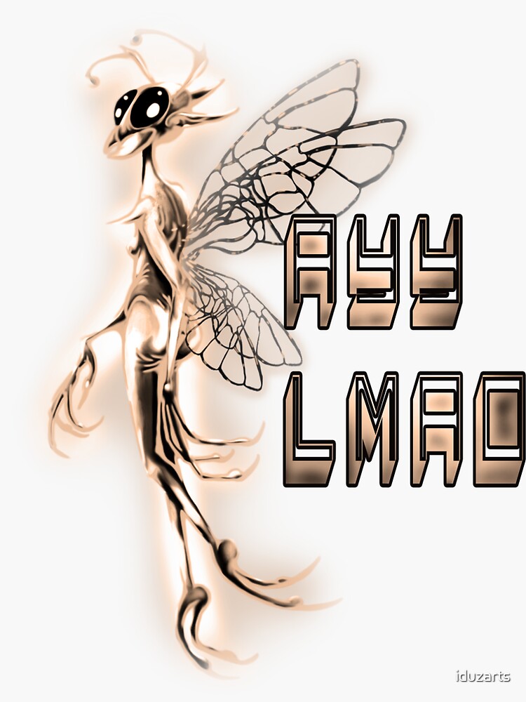 "Alien Bug Fairy Ayy LMAO" Sticker by iduzarts | Redbubble