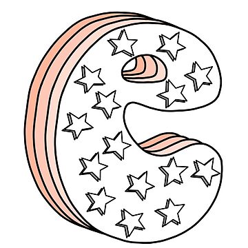 "Starry Retro Letter E Lowercase" Sticker for Sale by allyyxoxo | Redbubble