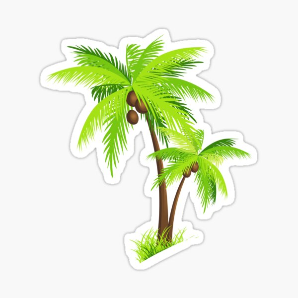 "coconut tree" Sticker by teddy254 | Redbubble