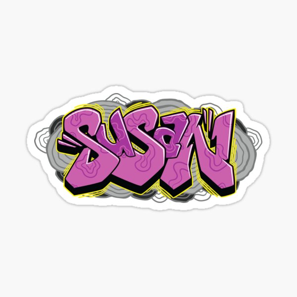 "Susan Graffiti Name" Sticker for Sale by NameGraffiti | Redbubble