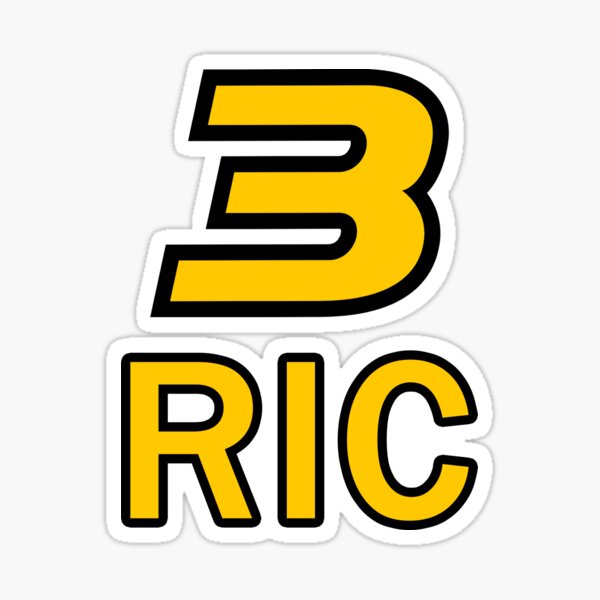 "Daniel Ricciardo Number 3" Sticker by thethirddriv3r | Redbubble