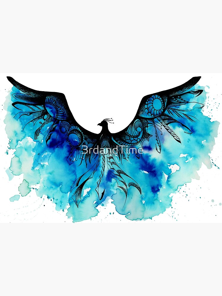 "Blue Phoenix" Canvas Print for Sale by 3rdandTime | Redbubble