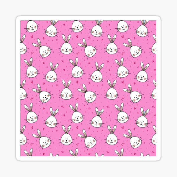 "pink rabbits" Sticker for Sale by poupoune | Redbubble