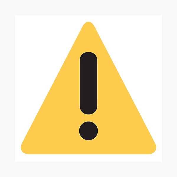 Warning Sign Emoji Photographic Print For Sale By Winkham Redbubble
