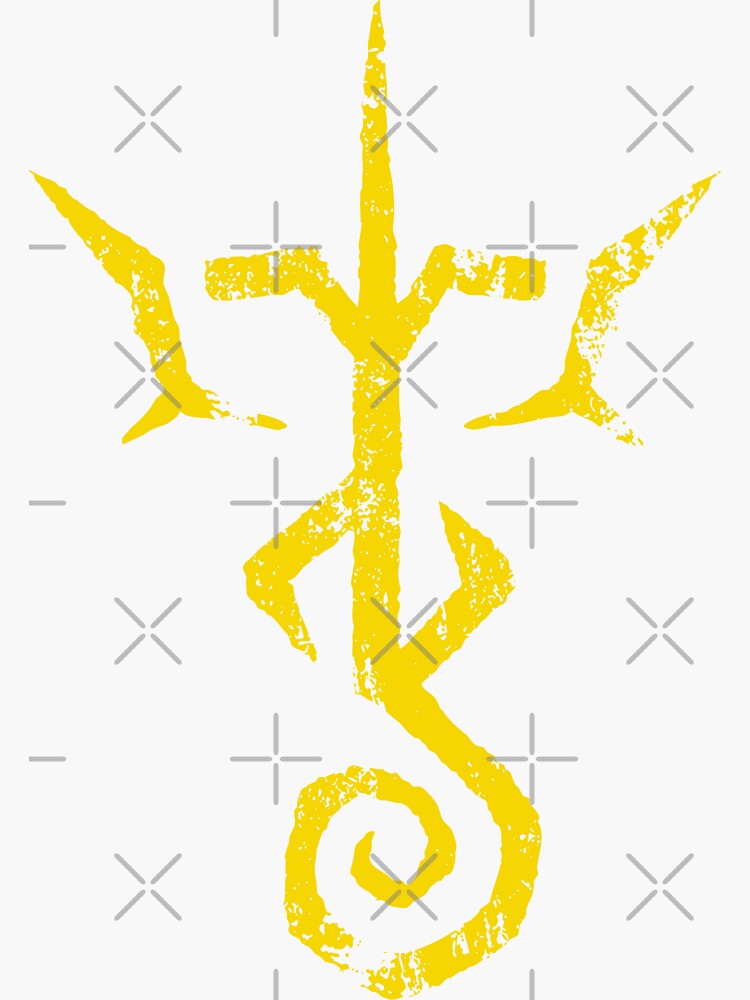 "Yellow Sign - King in Yellow " Sticker by zachholmbergart | Redbubble