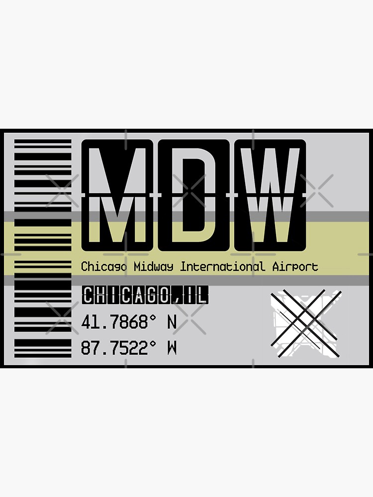 "Destination: Chicago Midway International Airport MDW Taxiway" Sticker ...