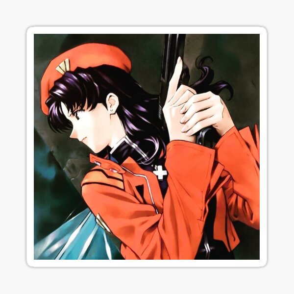 "Evangelion - Misato" Sticker for Sale by Simogan | Redbubble