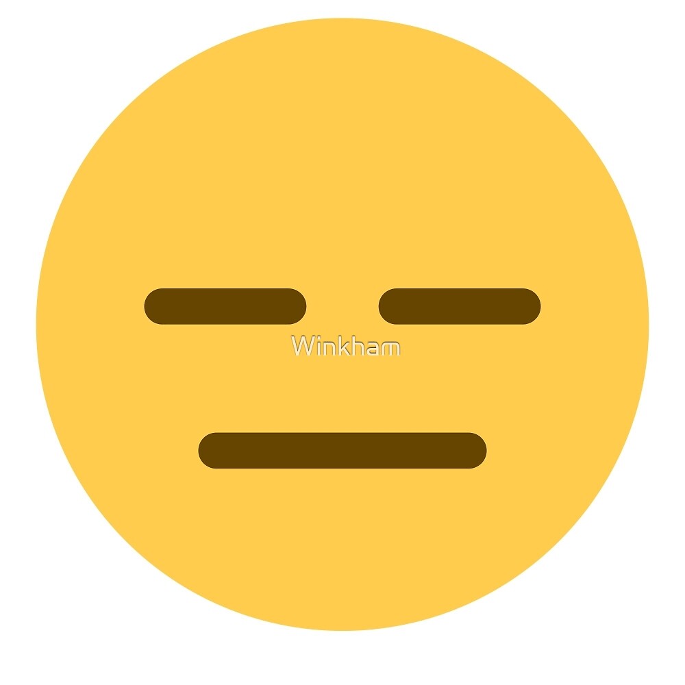 "Expressionless face emoji" by Winkham | Redbubble