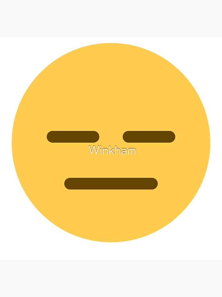 "Expressionless face emoji" Art Print by Winkham | Redbubble