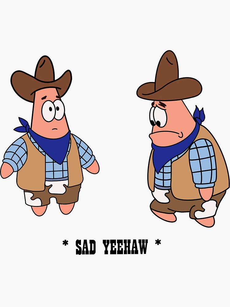 Pegatina «Conjunto de pegatinas Cowboy Patrick Sad Yeehaw» de ...