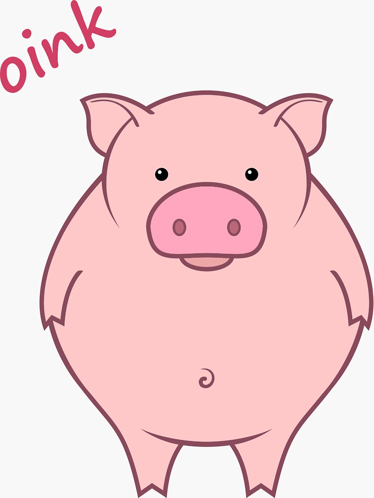 "pig" Sticker for Sale by PerlaV | Redbubble