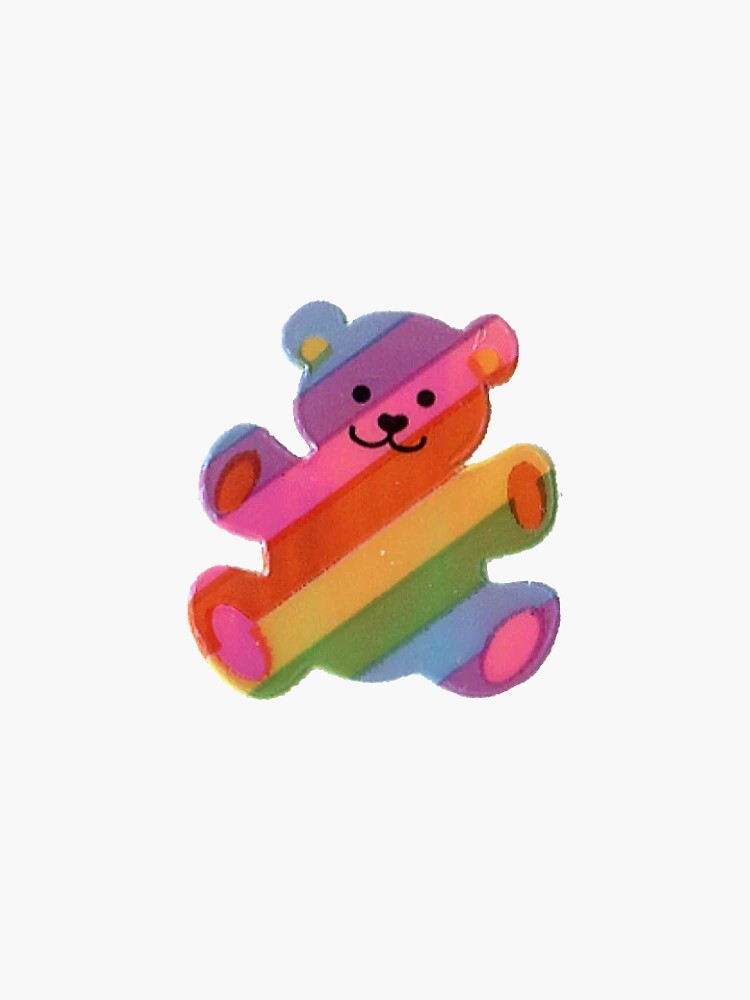 "CUTE RAINBOW BEAR" Sticker for Sale by odinsxn | Redbubble