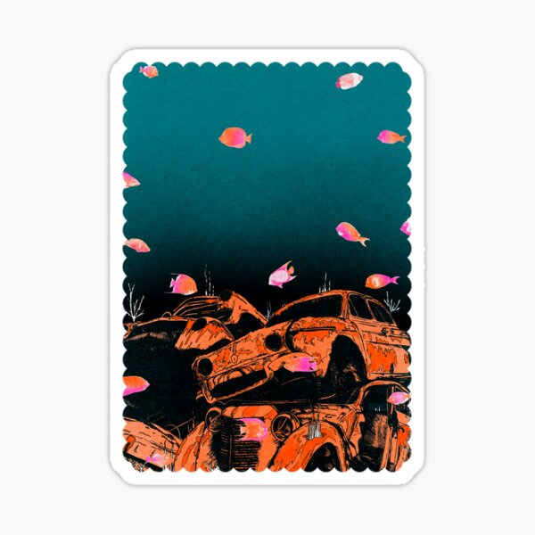 "Ocean cars" Sticker by Chelsea-Swan | Redbubble