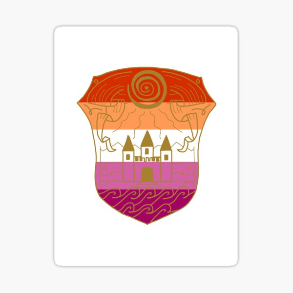 "Roman Sanders Lesbian Pride Symbol" Sticker by Jerasings | Redbubble