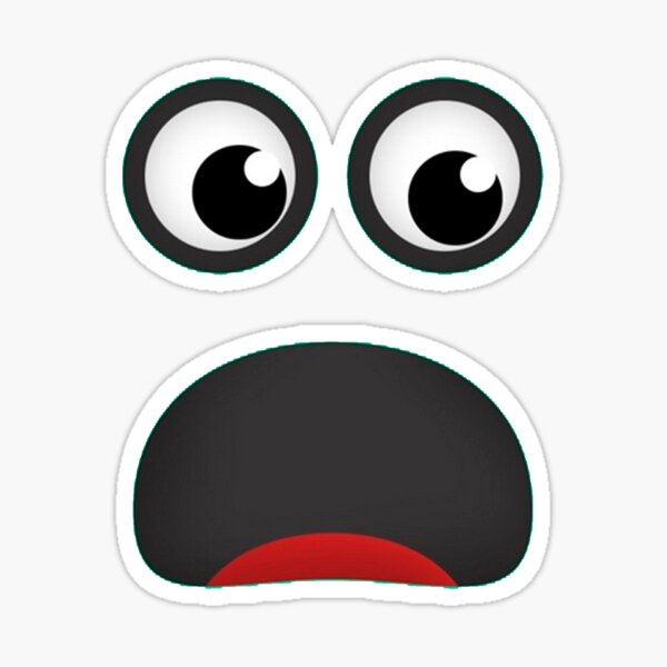 "Cute Scary face" Sticker for Sale by BavlyN | Redbubble