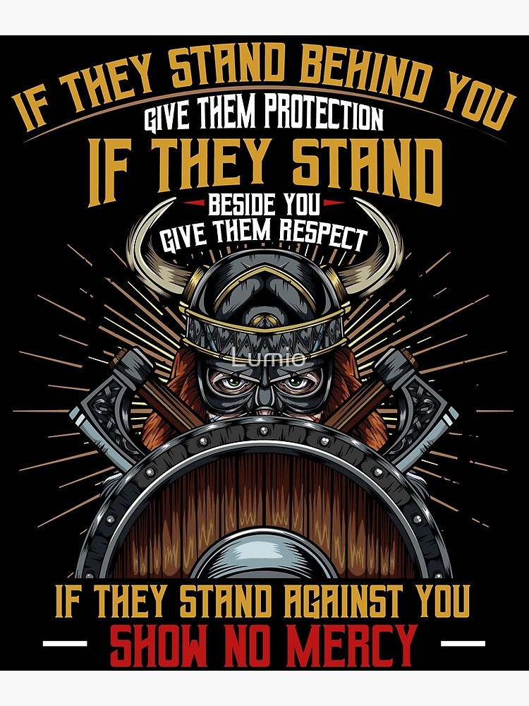 "Wikinger Spruch - Ehrenvoller Nordischer Krieger" Kunstdruck von Lumio ...