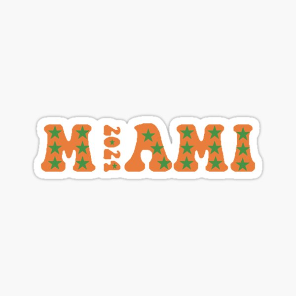 "MIAMI STARS" Sticker for Sale by maddiedimarco4 | Redbubble