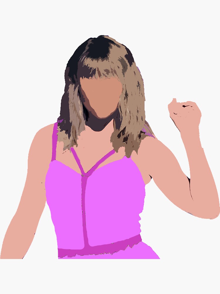 "Taylor Swift outline " Sticker for Sale by evilsisters | Redbubble